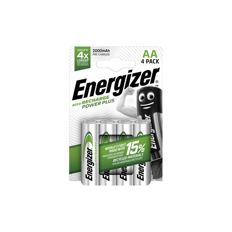 Energizer Power Plus AA HR6 2000mAh Rechargeable Batteries (Card of 4 ...