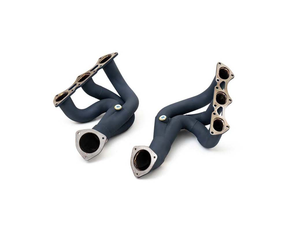Ceramic Coated High-Flow Race Headers with Cat-Simulators Porsche 718 ...