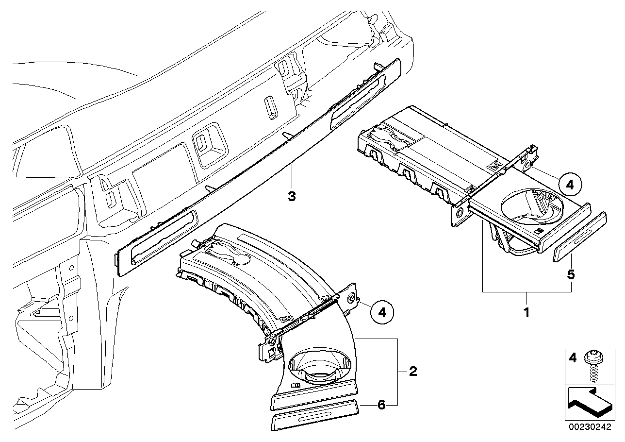 Genuine BMW 51459174146 E92 E93 Cup Holder Left CHROM CREAMBGE. (Inc ...