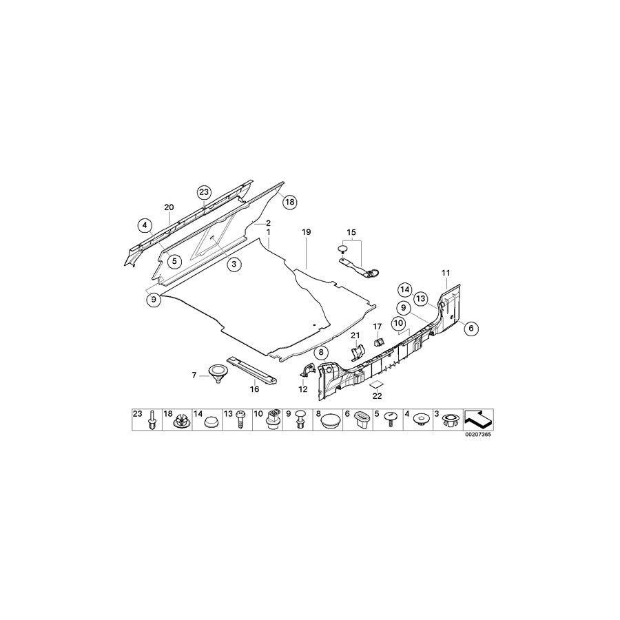 Genuine BMW 51478193798 E46 Trunk Partition Trim Panel (Inc. 330d, 325i ...