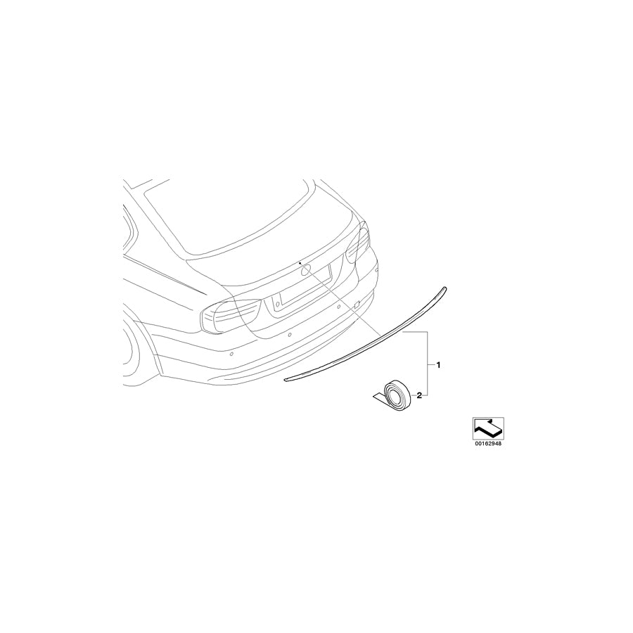 Genuine BMW 51628044188 E92 Primed Rear Spoiler M (Inc. 325d, 320d & 3 ...