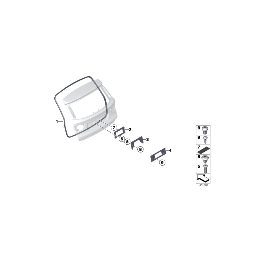 Genuine BMW 51767301846 F25 Trunk Lid Gasket (Inc. X3) | ML Performance ...