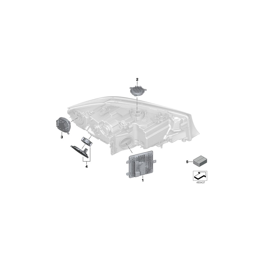 Genuine BMW 63118496140 G20 G29 G05 Led Display For Fan (Inc. 318d, X5 ...