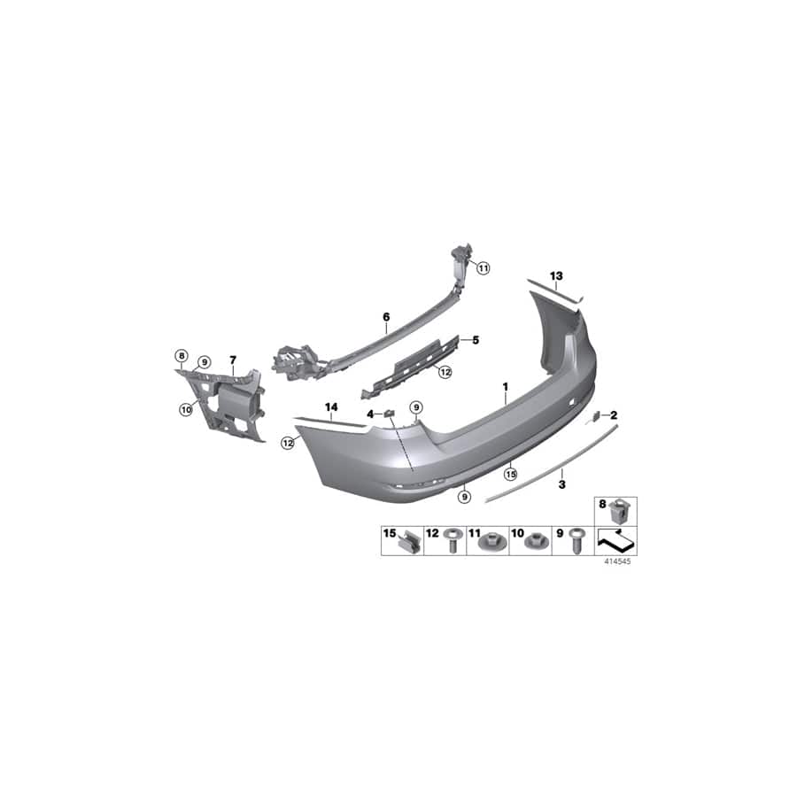 Genuine BMW 51127293775 F34 Guide For Bumper, Side, Left (Inc. 325d ...