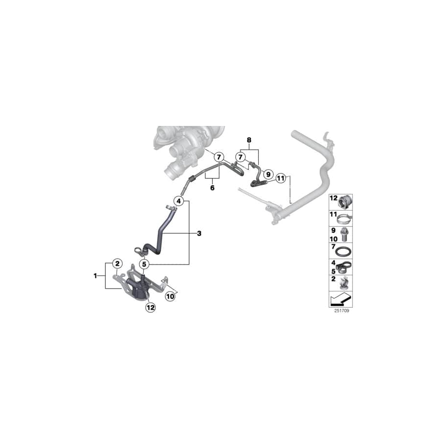 Genuine BMW 11537603077 F20 F30 F31 Return Hose (Inc. 116i, 114i & 316i ...