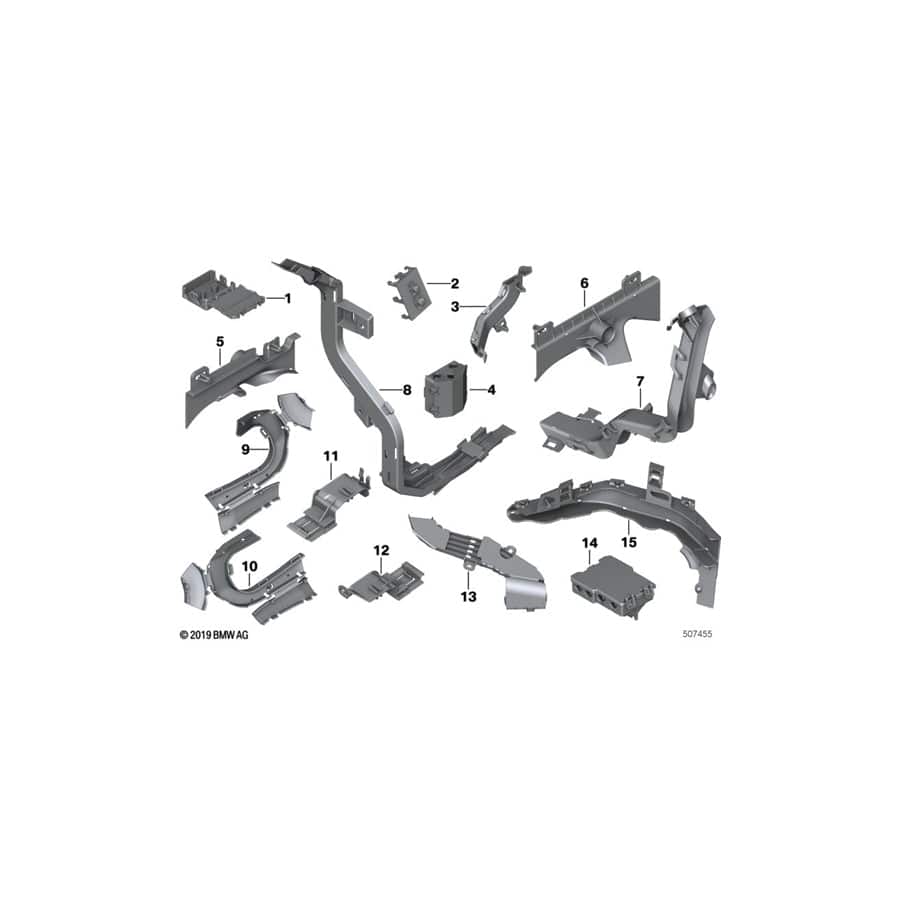 Genuine BMW 61136802110 G02 G05 G01 Cable Duct Luggage Platform (Inc ...