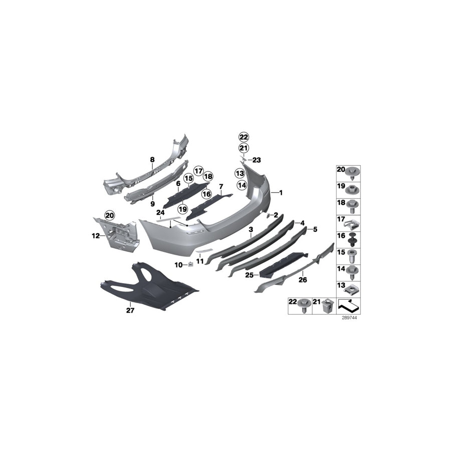 Genuine BMW 51128055229 F10 F13 F06 Rear Diffusor (Inc. M5 & M6) | ML ...