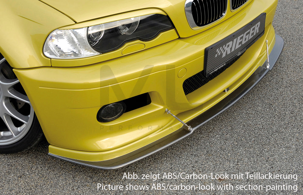 Rieger 00050234 BMW 3 Series E46 M3 Front Splitter - Matte Black – ML ...