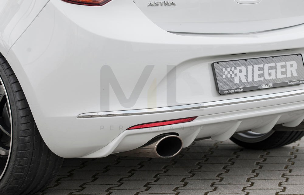 Rieger 00051325 Opel Astra J Rear Diffuser - Matte Black – ML Performance