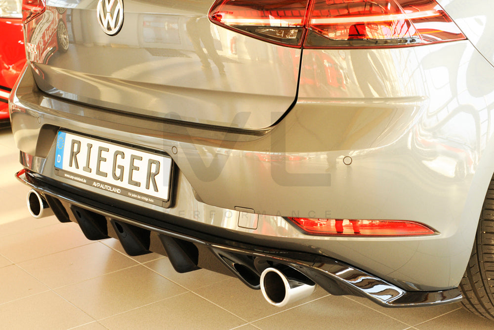 Rieger 00088160 VW Mk7 Golf GTI Rear Diffuser Glossy Black ML Performance