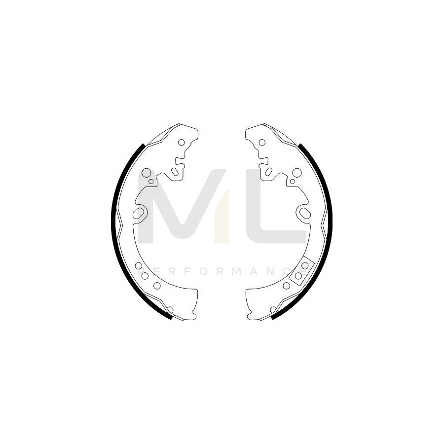 HELLA 8DB 355 003-011 Brake Shoe Set without handbrake lever – ML ...