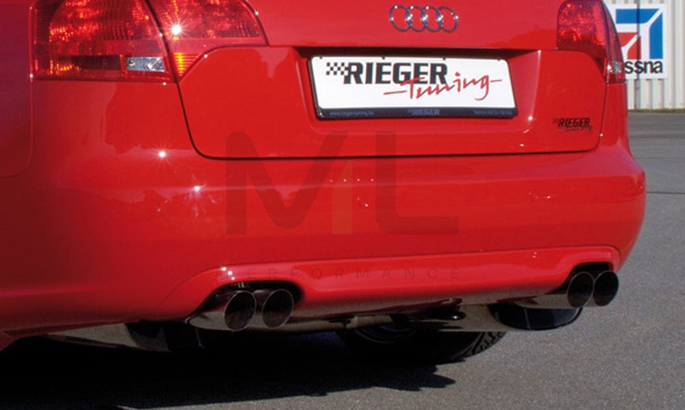 Rieger 00055227 Audi 8E B7 A4 Rear Diffuser - Matte Black – ML Performance