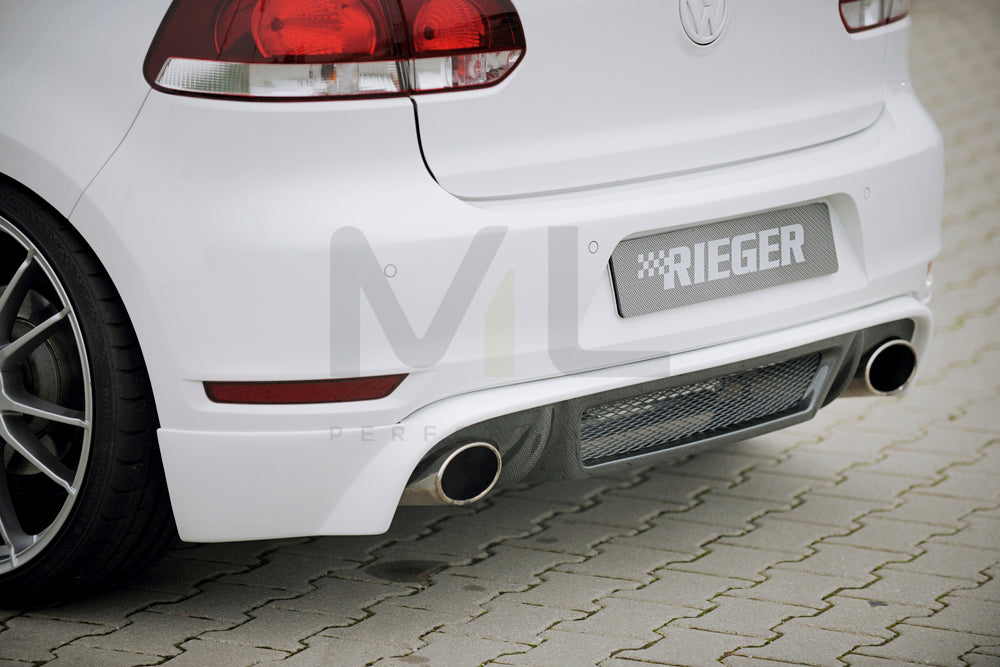 Rieger 00099124 VW Mk6 Golf Rear Diffuser (GTI & GTD) - Carbon-Look ...