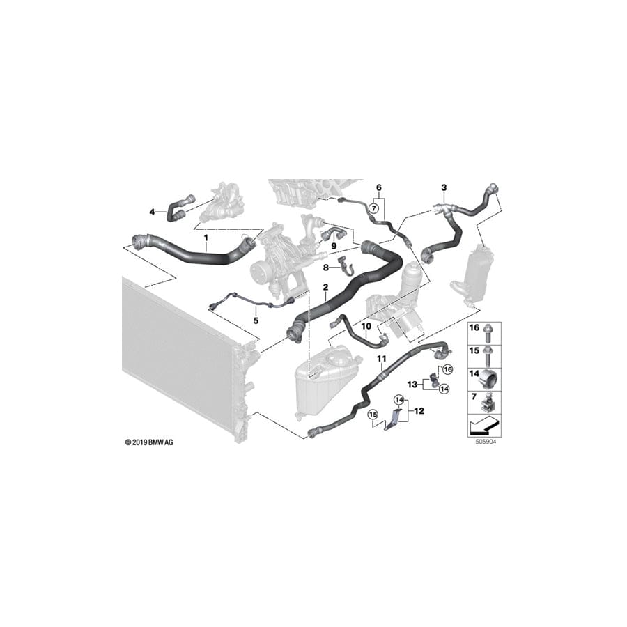 Genuine BMW 11538594526 G31 G02 G01 Line Oil Filter Module (Inc. X3 20 ...
