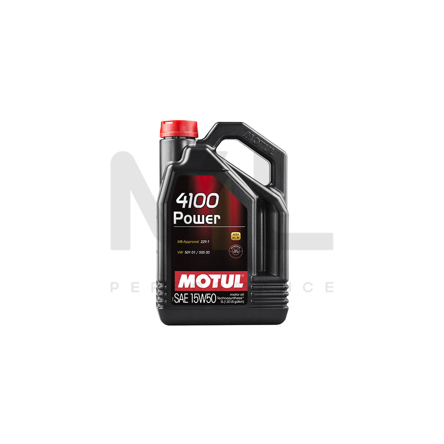 Motul 4100 Power 15w-50 Technosynthese Synthetic Car Engine Oil 5l 100 ...