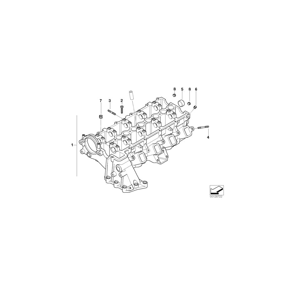 Genuine BMW 11127806058 E91 E87 E61 Cylinder Head (Inc. 118d, 120d & 5 ...