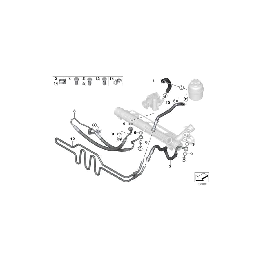 Genuine BMW 32416751127 F07 E46 Hose Clamp (Inc. 735i, 330i & 320i ...