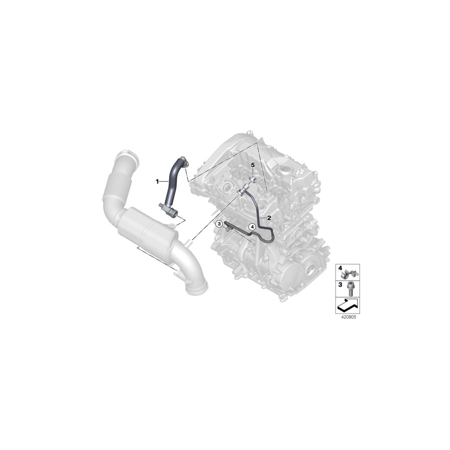 Genuine BMW 11158654625 F48 Vent Pipe (Inc. 218i, X2 18i & 216i) | ML ...