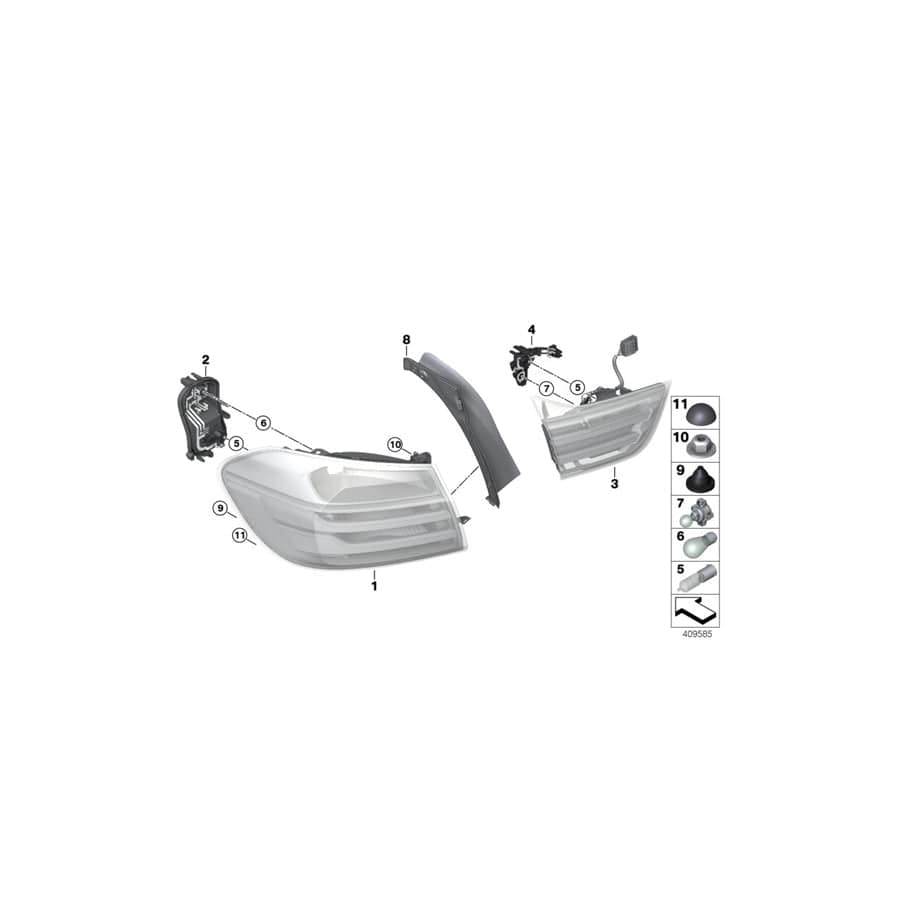 Genuine BMW 51497453342 F32 Trim, Drip Rail, Right (Inc. 428iX, 435i ...