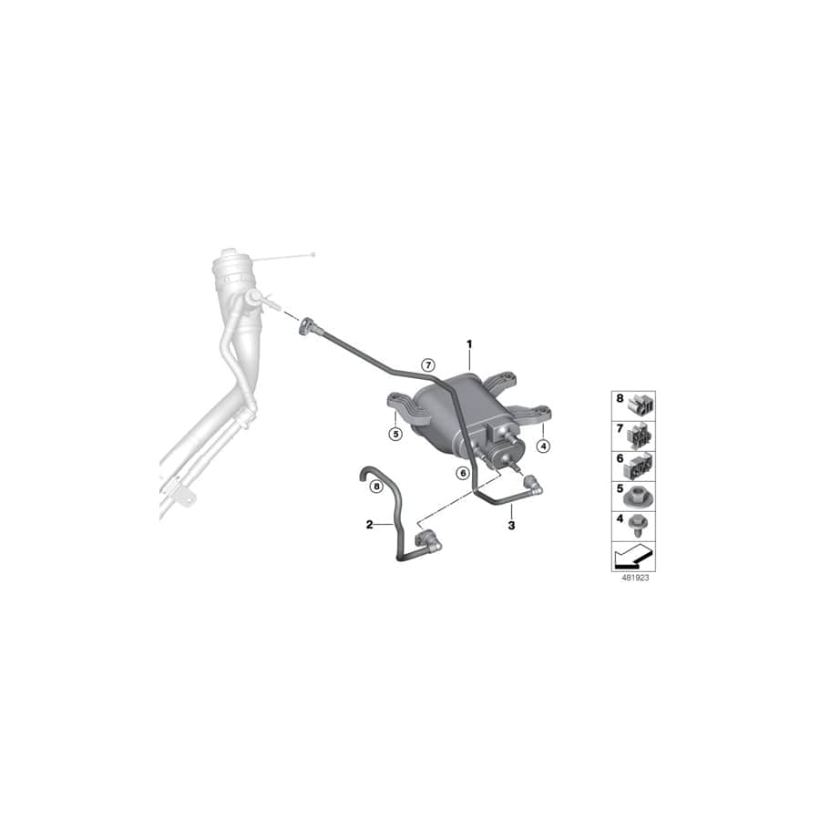 Genuine BMW 16117378152 F90 G30 Breather Line (Inc. 540i, 520i & M550iX ...