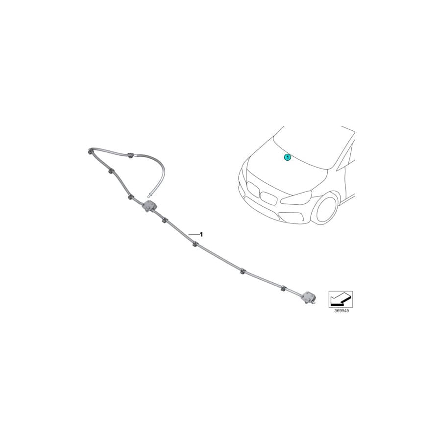 Genuine BMW 61667331291 F45 F46 Nozzle Array Window Washing System (In ...