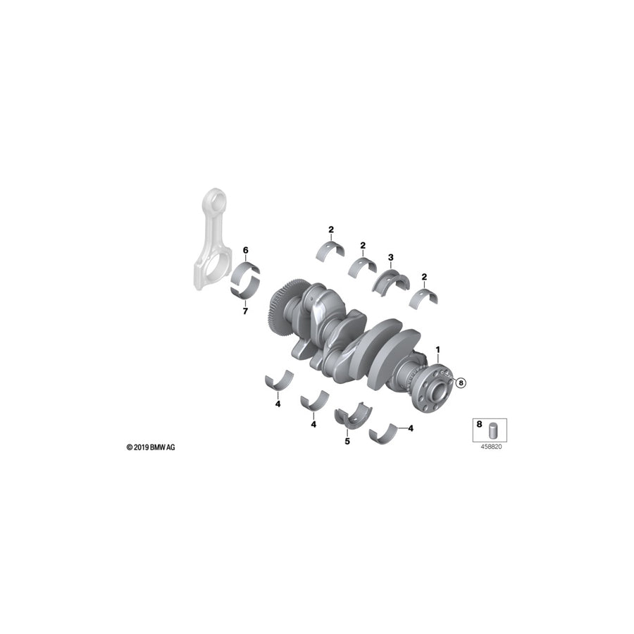 Genuine BMW 11219797565 F36 F23 F21 Crankshaft (Inc. 318i, 116i & 418i ...
