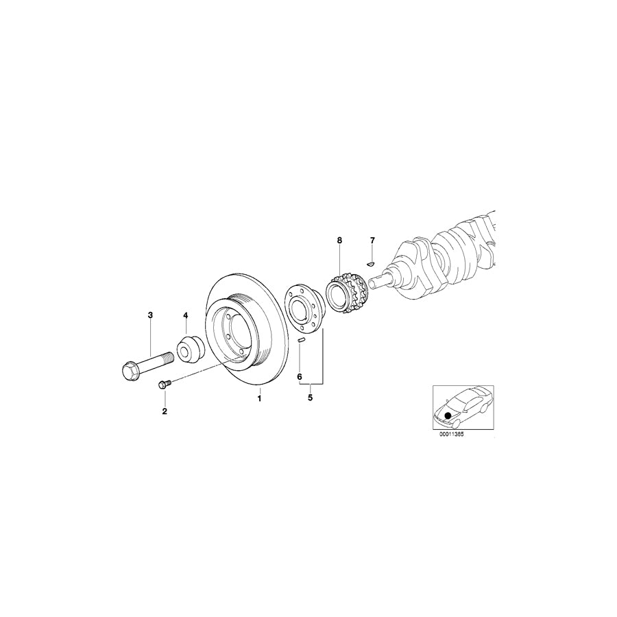 Genuine BMW 11231436307 E46 Vibration Damper (Inc. 320i, 328i & 323i ...