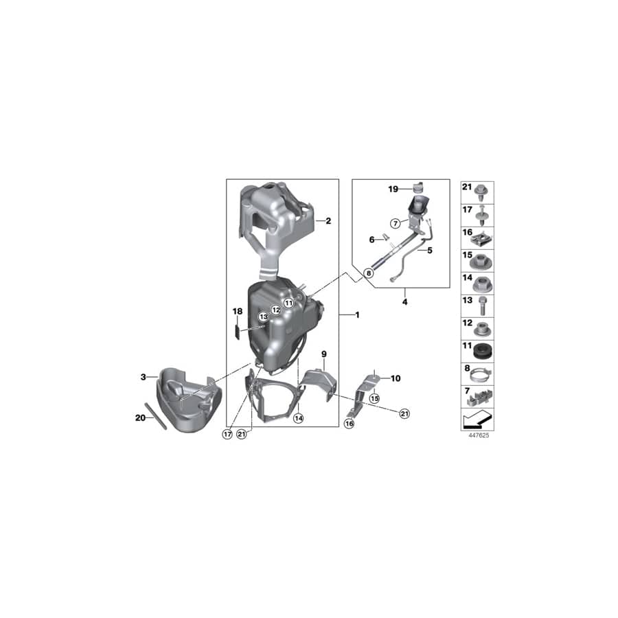 Genuine BMW 16197320526 F15 F16 Metal Bracket (Inc. X5) | ML ...