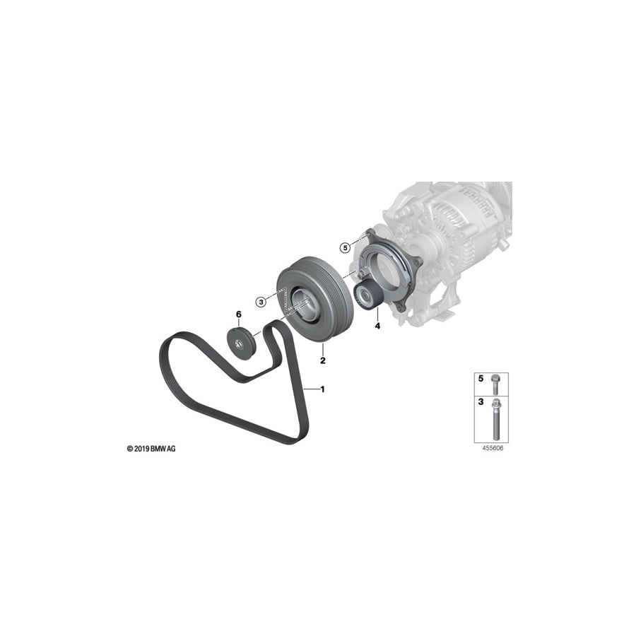 Genuine BMW 11238638446 F30 F31 F22 Vibration Damper (Inc. 420iX, 125i ...