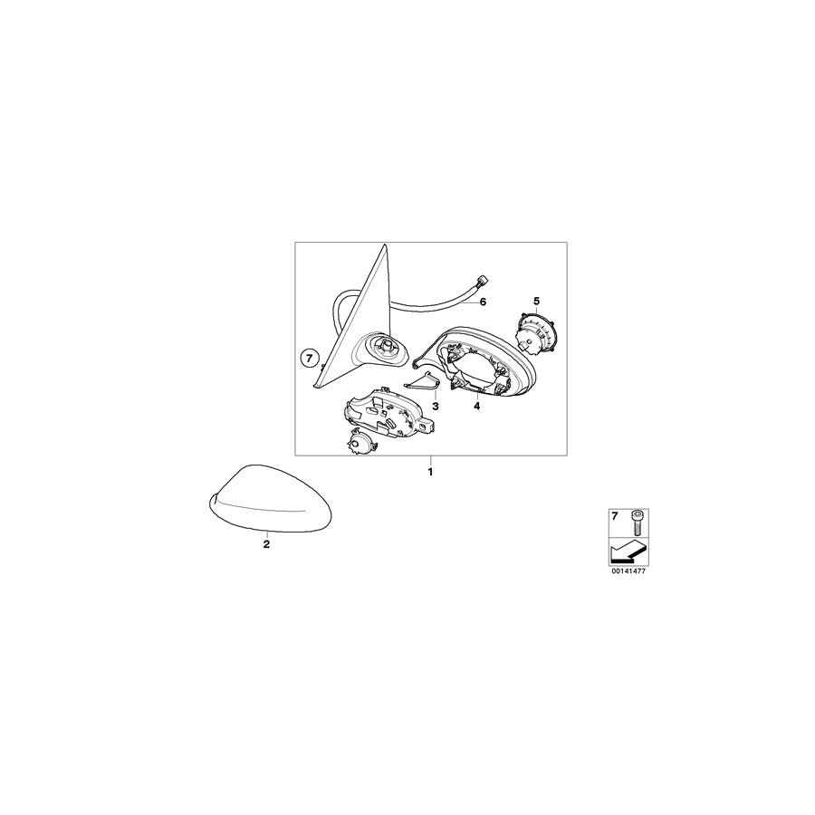 Genuine BMW 51167125557 E81 E87 Cover Cap, Primed, Left (Inc. 116i ...