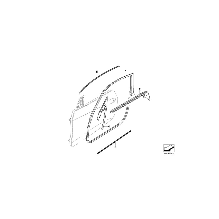 Genuine BMW 51763421369 E86 Left Roof Frame Gasket (Inc. Z4) | ML ...