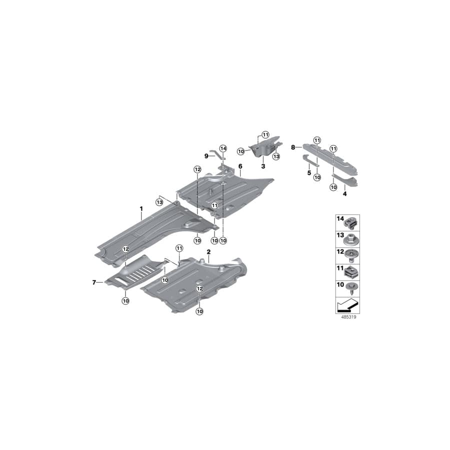 Genuine BMW 51757394809 Undershield For Tank, Left (Inc. X3) – ML ...
