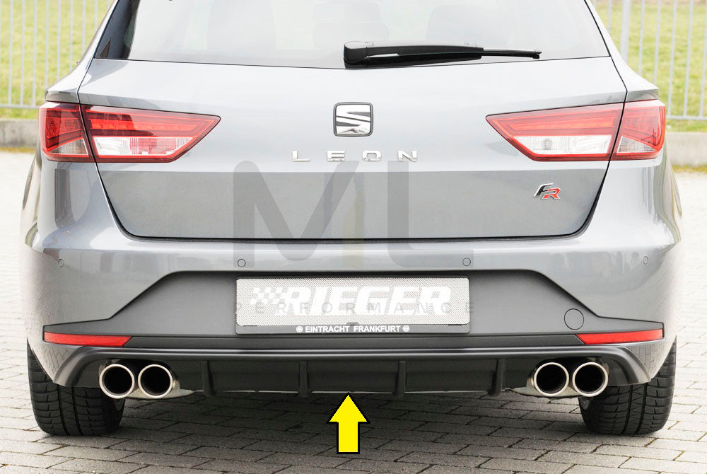 Rieger 00027025 SEAT 5F Leon FR Rear Diffuser - Matte Black – ML ...