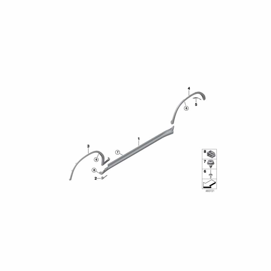 Genuine BMW 51777181678 G02 Wheel Arch Trim, Rear Right (Inc. X4) – ML ...