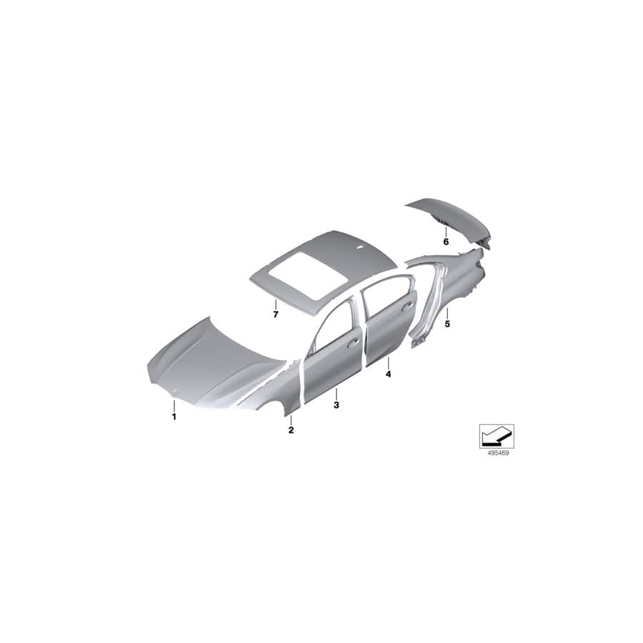 Genuine BMW 51769465400 G20 Trunk Lid Sealing (Inc. 330e, 320dX & 320d ...