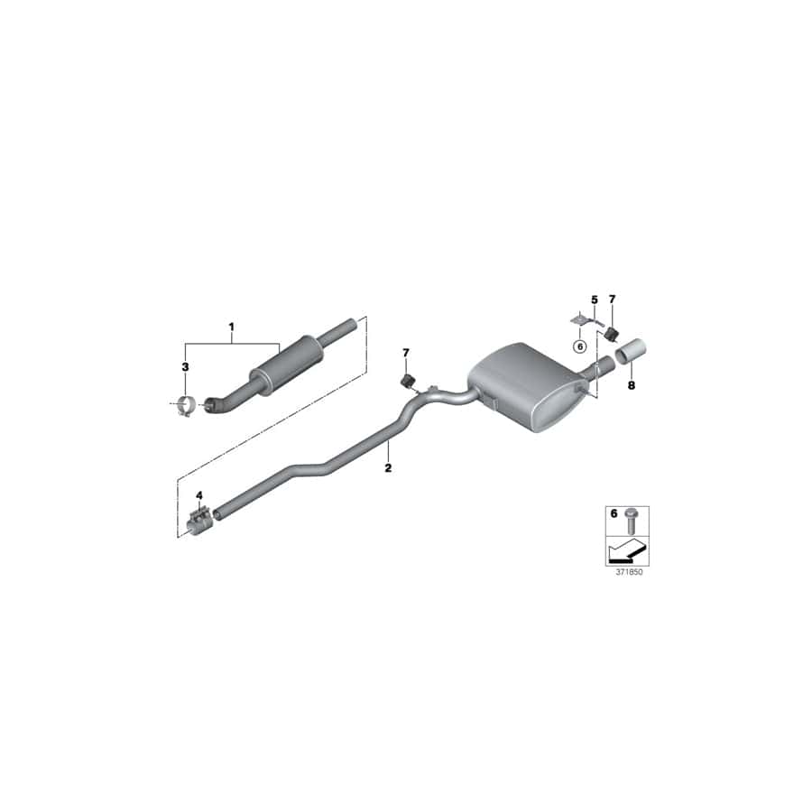 Genuine BMW Mini 18308616383 F56 F55 Rp-Catalytic Conv. With Center Mu ...