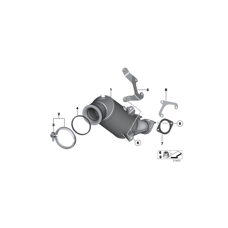Genuine BMW 18328603874 E88 E92 E93 Exch Catalytic Converter Close To ...