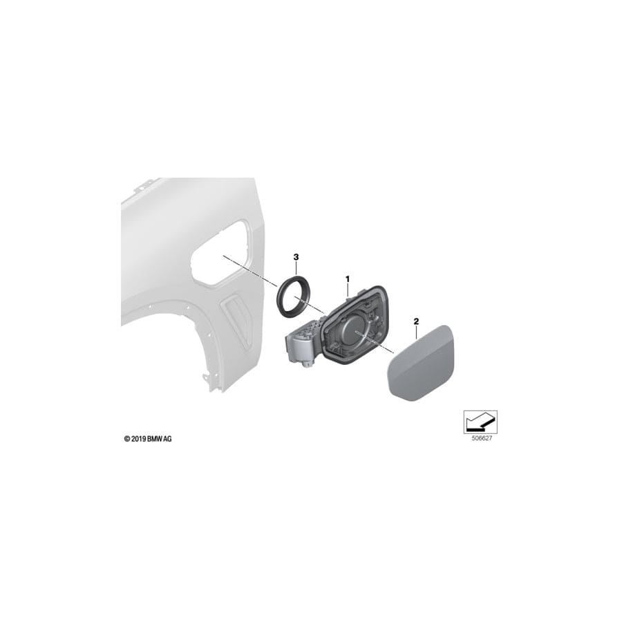 Genuine BMW 51177405754 G01 Cover Housing Charging Socket (Inc. X3 30eX ...