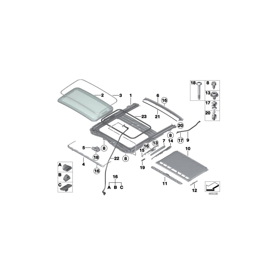 Genuine BMW 54107309636 F87 F30 F20 Handle Ventilation Strip ...