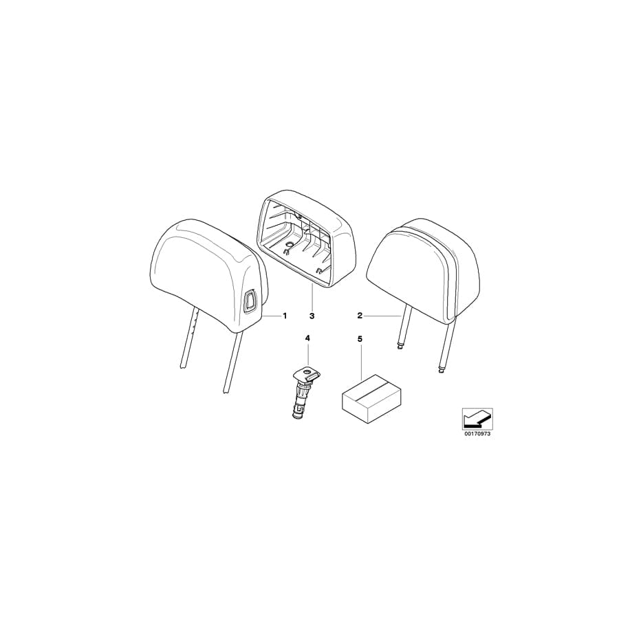 Genuine BMW 52103453907 E83 Headrest Leather TERRACOTTA (Inc. X3) – ML ...