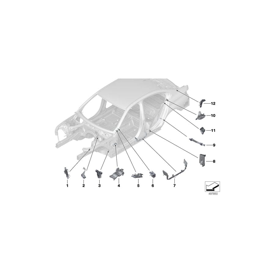 Genuine BMW 41007458460 G20 Molding, Rear Window Frame, Right (Inc. M3 ...