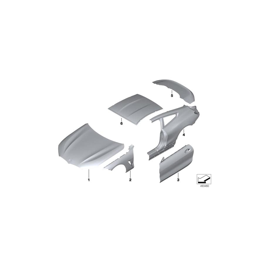 Genuine BMW 41007494492 F92 G15 Reinforcement Plate, Rocker Panel, Rig ...