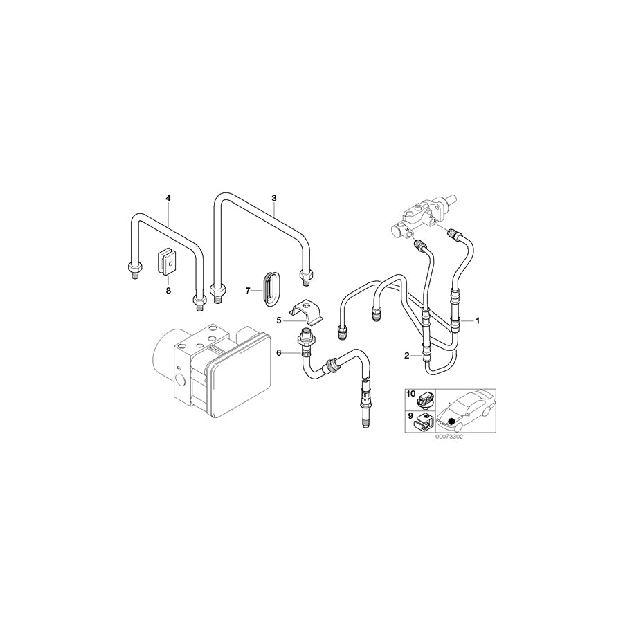 Genuine BMW 34326752202 E36 Pipe M10/M12-849mm (Inc. Z3) | ML ...