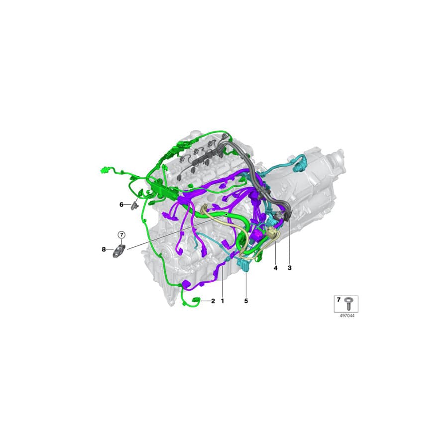 Genuine BMW 12518642931 G12 G31 G30 Wiring Loom, Eng., Valvetronic ...