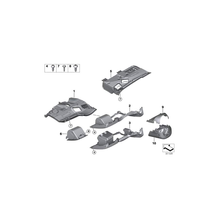 Genuine BMW 51459289599 E89 Trim For Dashboard Bottom Driver's Side ...