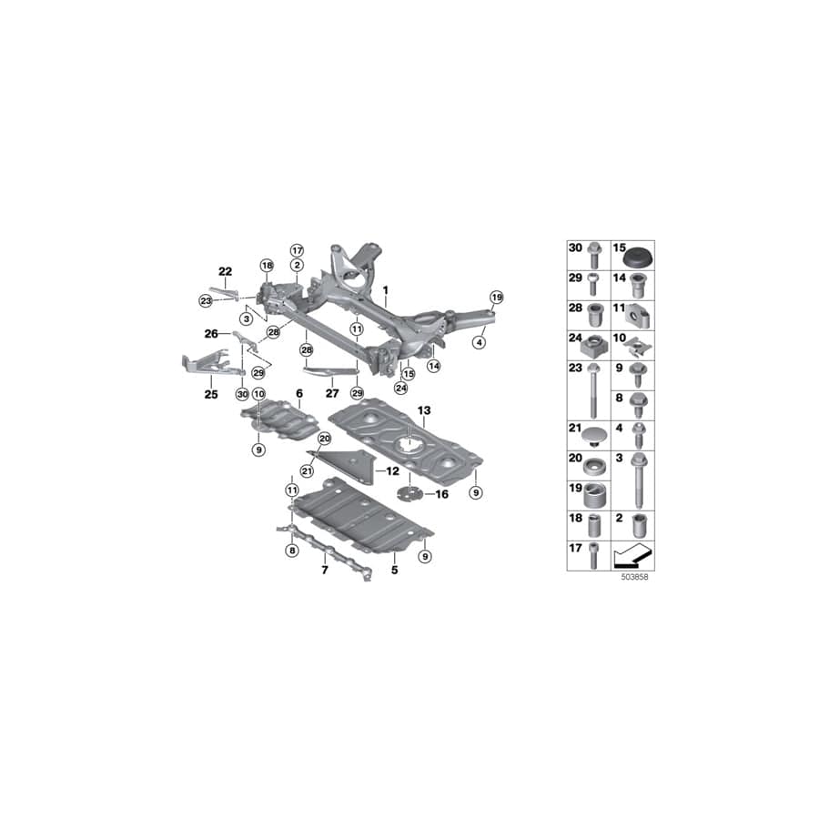 Genuine BMW 31126876991 G20 Crash Lever, Left (Inc. M340iX, M340i ...