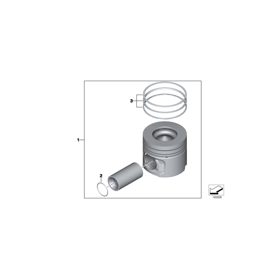 Genuine BMW 11257812585 F32 F07 F13 Piston 83,960mm (Inc. 740dX, X6 ...