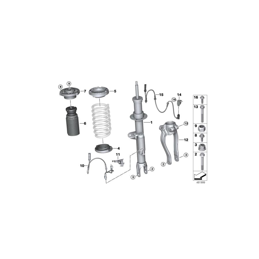 Genuine BMW 31306882571 G30 G31 Guide Support (Inc. 530i, 530d & 520d ...