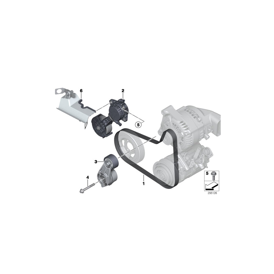 Genuine BMW 11287603347 F30 F31 F20 Mechanical Belt Tensioner (Inc. 11 ...