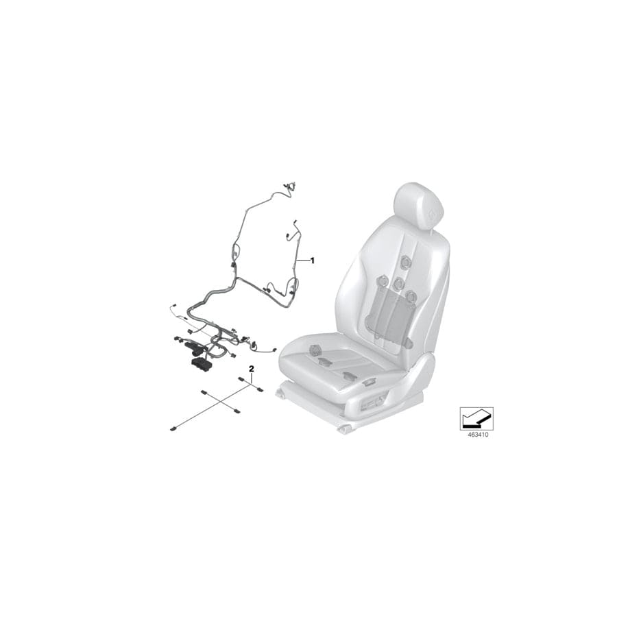 Genuine BMW 61126834227 G30 G31 F90 Wiring Set Seat Right (Inc. 520i 1. ...